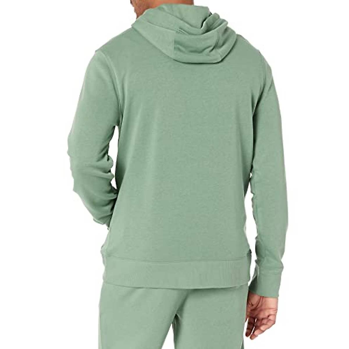 Amazon Essentials Men's Lightweight Long-Sleeve French Terry Hooded Sweatshirt (Available in Big & Tall), Sage Green, Large