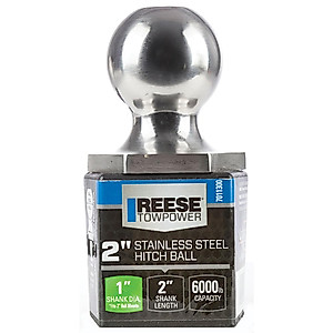 Reese Towpower 7011300 Stainless Steel Interlock 2" Hitch Ball
