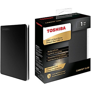 Toshiba DISQUE DUR DD CANVIO Slim 1TO - Noir