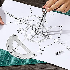 Mr. Pen- Metal Protractor and Metal Compass Set, Compass for Geometry, Geometry Set, Compasses, Protractor and Compass, Protractor for Geometry, Drawing Compass, Math Compass, Math Compass