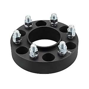 DCVAMOUS 4PC Black 6x135 Hubcentric Wheel Spacers 1.5 Inch with 14x2 Studs Compatible with Ford 6 Lug 6x135mm for 2004-2014 F150 | 2003-2014 Expedition | 2003-2014 Navigator | 2006-2014 Mark LT