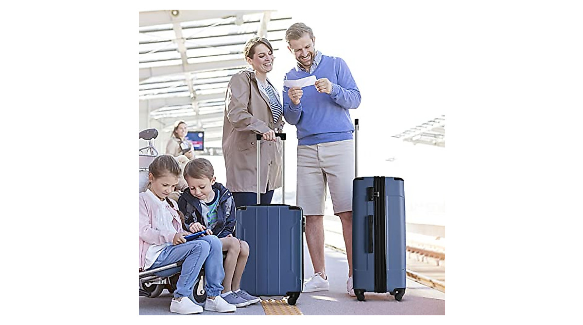 Merax Lightweight 2-Piece Luggage Set with TSA Lock and Spinner
