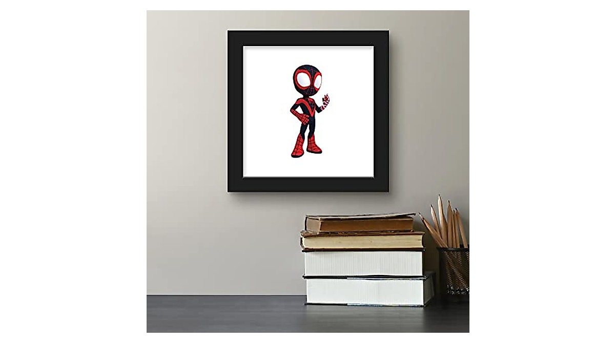 Miles Morales Marvel Wall Art - Modern 12'' x 12'' Frame