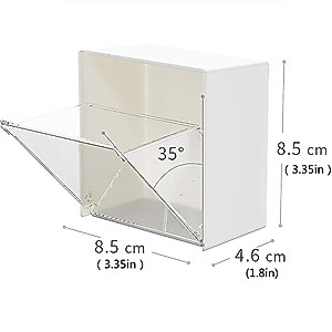 4PCS Clamshell Storage Box, Cotton Swab Storage Box, for Cotton Balls,Cotton Swabs,Cotton Rounds,Makeup Pads Storage Canister, for Bathroom, Bedroom, Holder Wall Mount