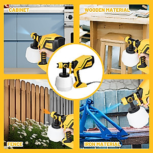 BLOSSED Paint Sprayer for House Painting 700 W HVLP Airless Paint Sprayer with 5 Copper Nozzles & 3 Patterns Easy to Clean Spray Paint Gun for Furniture, Cabinets, Fences, Walls, Decks, DIY Projects