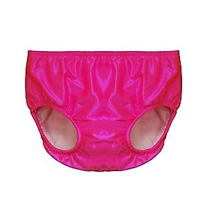 Special Needs Swim Diaper - Reusable Swim Diapers (S-Size 8/10-Waist:18-27"; Weight: 59-74 pds, Pink)
