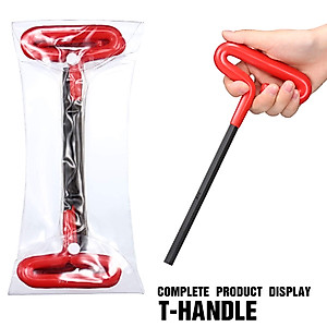 Honoson 10 Pieces T-handle Hex Key Set Hex Key Kit Sizes 3/32, 7/64, 1/8, 9/64, 5/32, 3/16, 7/32, 1/4, 5/16, 3/8 Inches