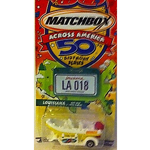 Matchbox Across America 50th Birthday Series Louisiana Raft Boat with Trailer by Matchbox