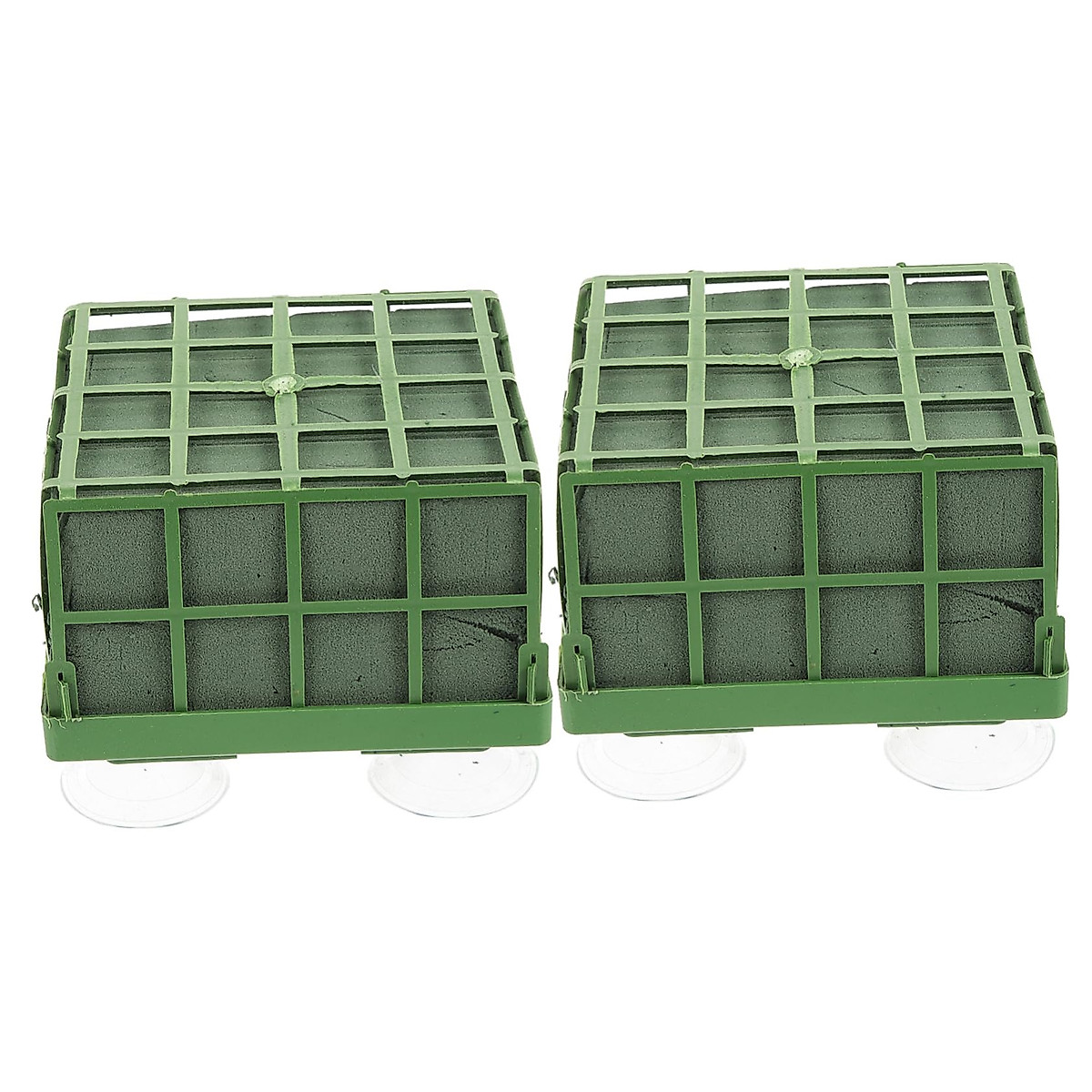 DECHOUS 10 Pcs Flower Sucker Wedding Aisle Flowers Flower Arranging Foam Blocks Flower Cage Holders DIY Flower Arrangement Kit Floral Cage for Artificial Flower Large Wreath Plastic