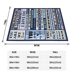 Gifts for Boyfriend, Boyfriend Blanket from Girlfriend 50''x60'', Boyfriend Birthday Gift Blanket for Boyfriend Gifts Soft Cozy Flannel Throw Blanket for Boyfriend