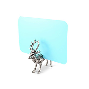 Vagabond House Pewter Metal Deer Place Card Holder/Cheese Markers Artisan Designer Handcrafted for Cabin Lodge Mountain Decor 1.5 inch Tall