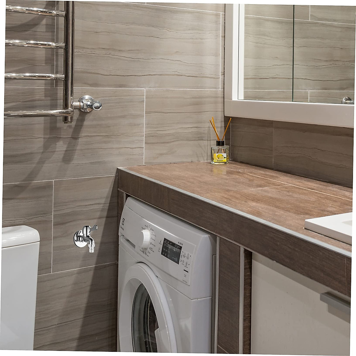 6pcs Washing Machine Adapter Stainless-Steel Basin Connector Metal Faucet Adapter Toilet Sink Faucet Adapters Metal Faucet Connector Tap Adapter Faucet Adapter Accessory