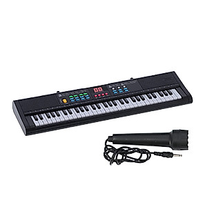 61 Keys Keyboard Piano, Electric Keyboard Piano Instrument Digital Music Piano Keyboard with Speaker and Microphone Musical Standard Keyboard Piano Kit for Beginners, Kids (MQ6186)
