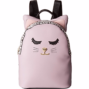 Luv Betsey LBMilla PVC Kitch Backpack w/Cat Face & 3D Ears Mauve One Size