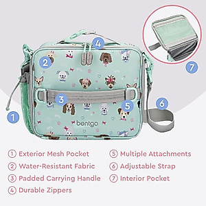 Bentgo® Kids Lunch Bag Set Water Bottle - New & Improved 2023 (Puppy Love)