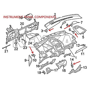 Rexka 30pcs Center Console Radio DVD Dash Panel Switch Bezel Clip Body Trim Retainer Compatible with Ford Mercury Mustang Edge Escape Expedition F-150 Explorer Jeep Dodge Challenger