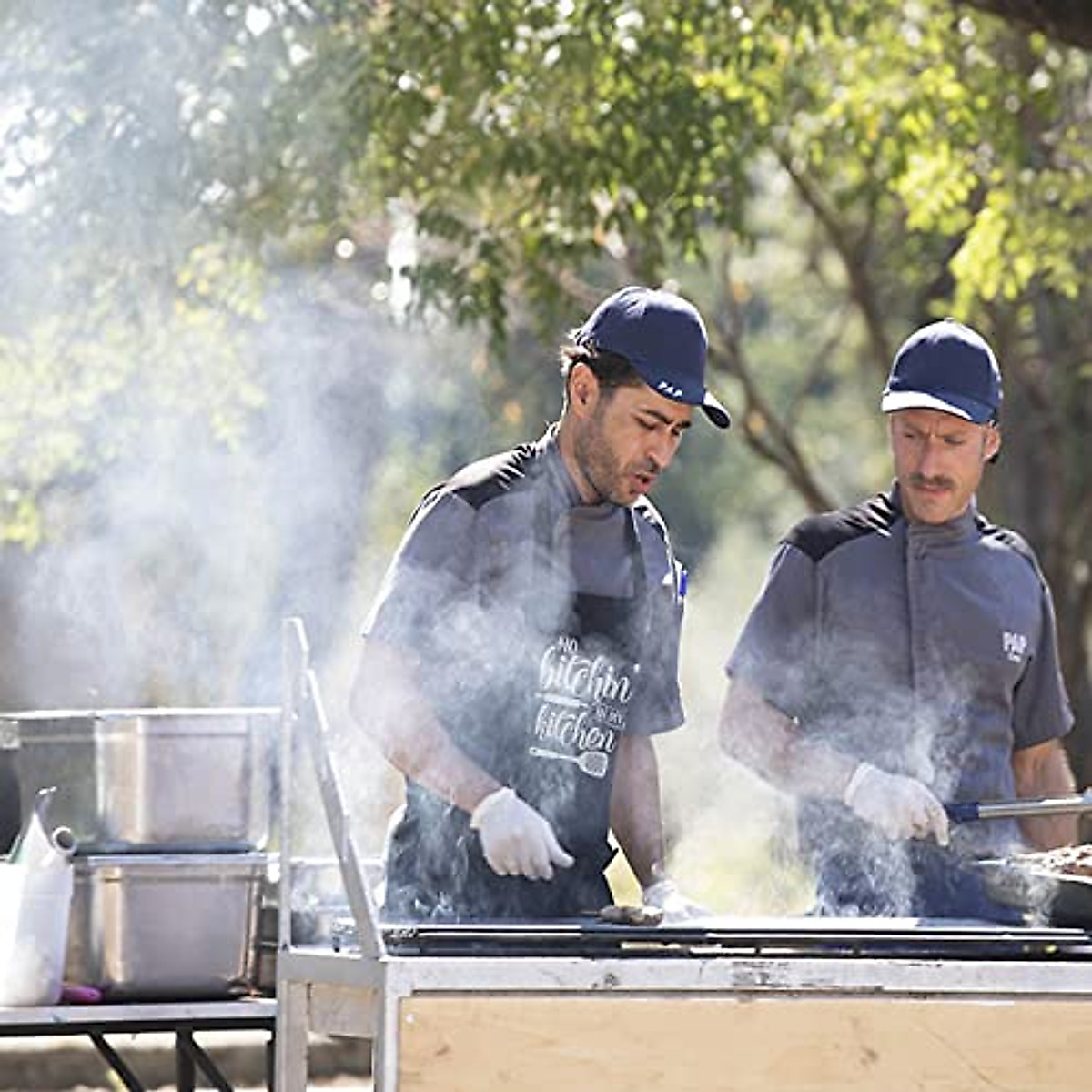 OzosKeiw Funny Cooking Aprons for Women with Pockets, Personalized BBQ Baking Chef Apron Kitchen Gifts for Mom Dad Mother Father Wife Husba One Size