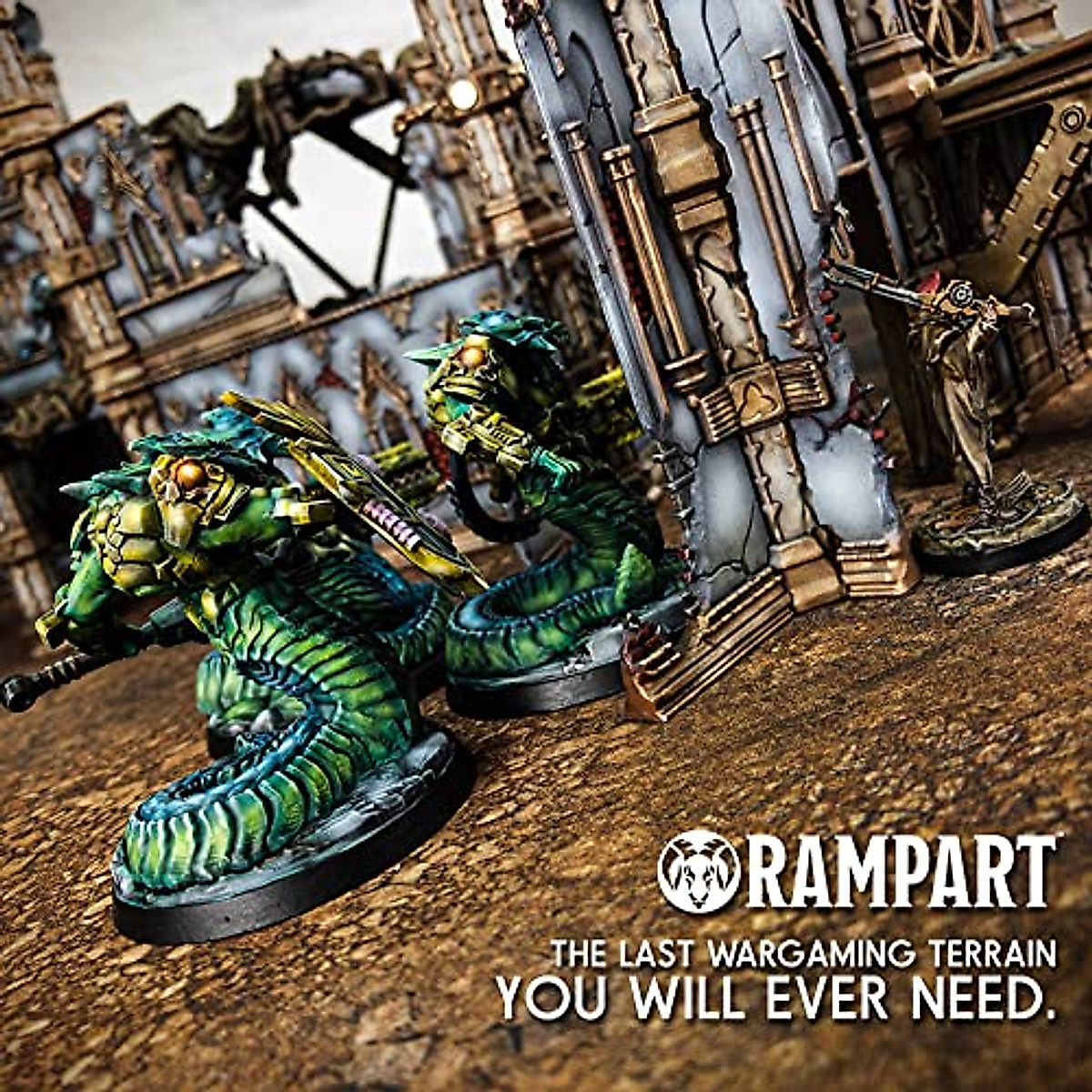 Rampart Modular Terrain Eternal Cathedral Core Set - Unpainted Fully Customizable Scaled Tabletop Terrain by Archan Studio - for Kids and Adults Ages 14+