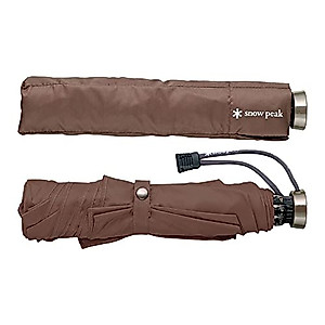 Snow Peak Ultralight Umbrella - Small, Heavy-Duty Umbrella for Travel - Strong, Wind-Resistant Umbrella for Camping, Hiking, or Traveling - Durable Design Withstands Heavy Rain - Gray