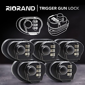 RioRand Trigger Lock 3 Digit Combination Gun Lock Gun Trigger Lock Accessories (5PCS)