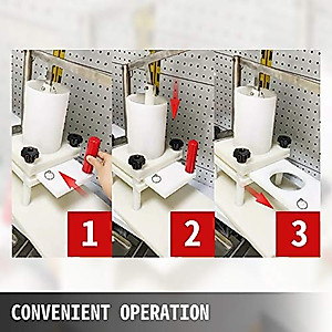 VBENLEM Burger Commercial Buger Press 55mm/2.15inch and 130mm/5inch, Manual Meat Maker PE Material with Tabletop Fixed Design Forming Processor Machine with 2 Sets of Patties Model, 5inch, White