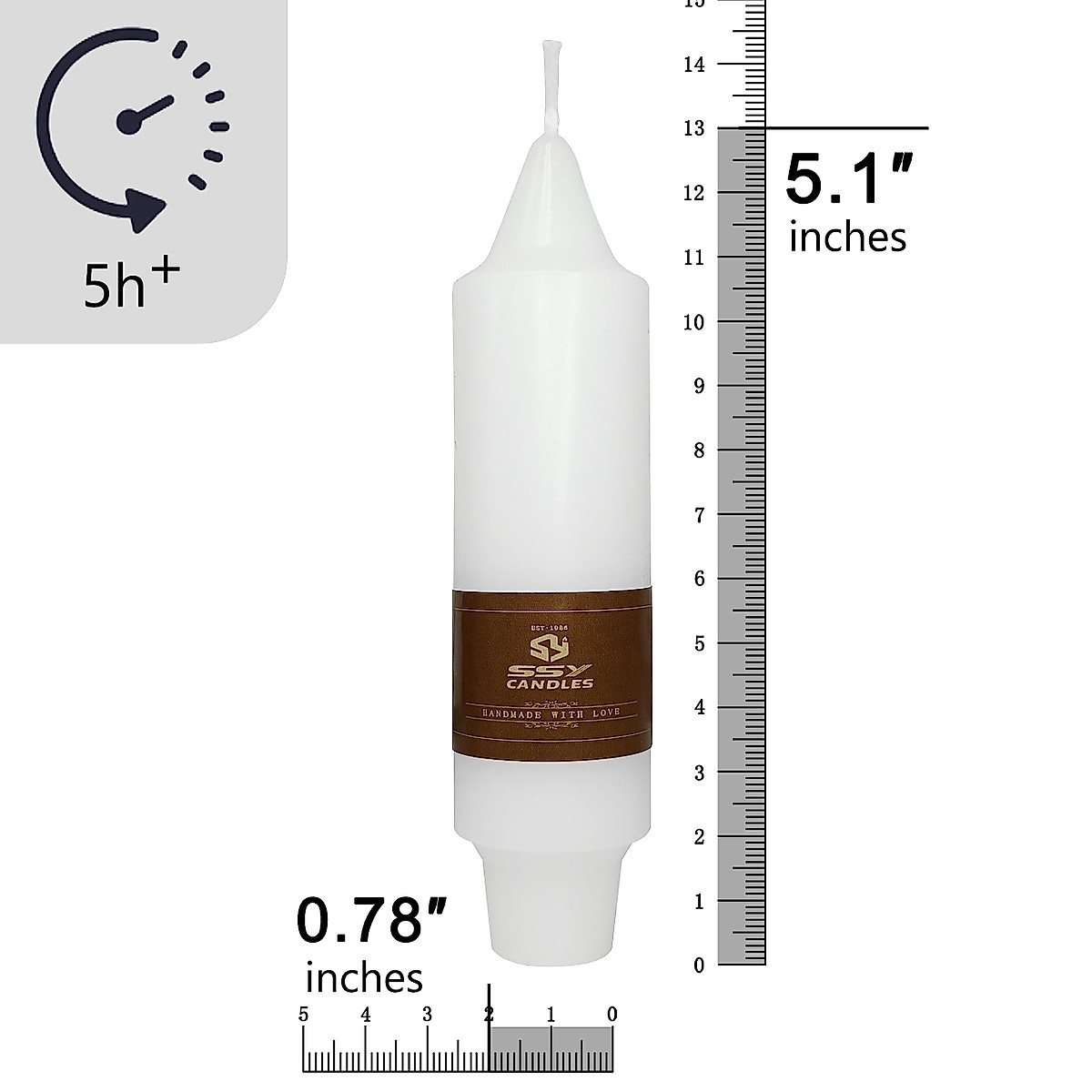 White Taper Candles 4 Pack Short Candlesticks 5inch Short Tapered Candle - Unscented Candle Sticks for Home Dinner Tablescape Wedding Centerpieces Party Decoration