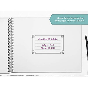 PurpleTrail Funeral Guest Book, Remembrance Book, Keepsake (Celebration of Life)