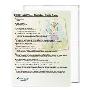 SHIKI Eco Crystal Water Resistant Laser Printer Copier Paper (without the need for laminating after printing) 30 Sheets (LTR) Made in Japan