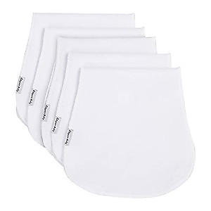 Baby Burp Cloth - 5 Packs Organic Cotton Two Layers Burping Rags, Large Contoured Ultra Soft and Thick Absorbent Towels, Unisex for Boys and Girls, Baby Shower, 19"x9"