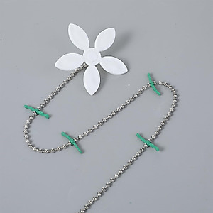 12Pcs Bathroom Drain Hair Catcher Flower Shape Shower Drain Cover Bathtub Hair Catcher Drain Protector Chain Trap Hair Stopper for Shower Bathroom, Kitchen