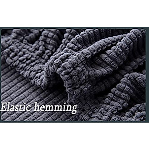 DuANgu L Shaped Sofa Cover Super Stretch Softness Universal Sofa Slipcovers Polyester Stylish Couch Covers Great for Kids and Pets -Blue-4 Seater+4 Seater