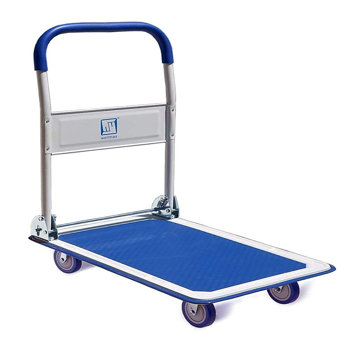 Wellmax Platform Cart Dolly 330lb Yellow and 660lb Blue Color