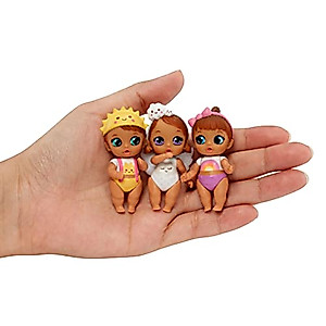 Baby Born Mini Babies Playset – Unwrap Surprise Twins or Triplets Collectible Baby Dolls with Soft Swaddle, Blanket, Ducky Pull Toy Series 3 Multicolor