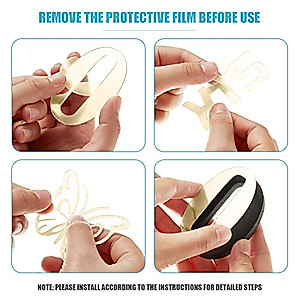 Junkin 3D Large Frameless DIY Wall Clock,Modern Decor Family Quote Wall Stickers Clock kit for Home Living Room Bedroom Office Wall Decorations Adjustable Size (Gold)