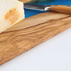 Cheese Board - Olive Wood and Blue Resin - Charcuterie Board Butter Board Serving Platter Hostess Gift in Box - Ethically and Sustainably Sourced from the Mediterranean Standard