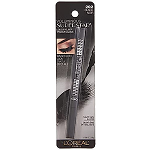 L'Oreal Paris Voluminous Superstar Liquid Eyeliner Pen, Black [202] 0.056 oz