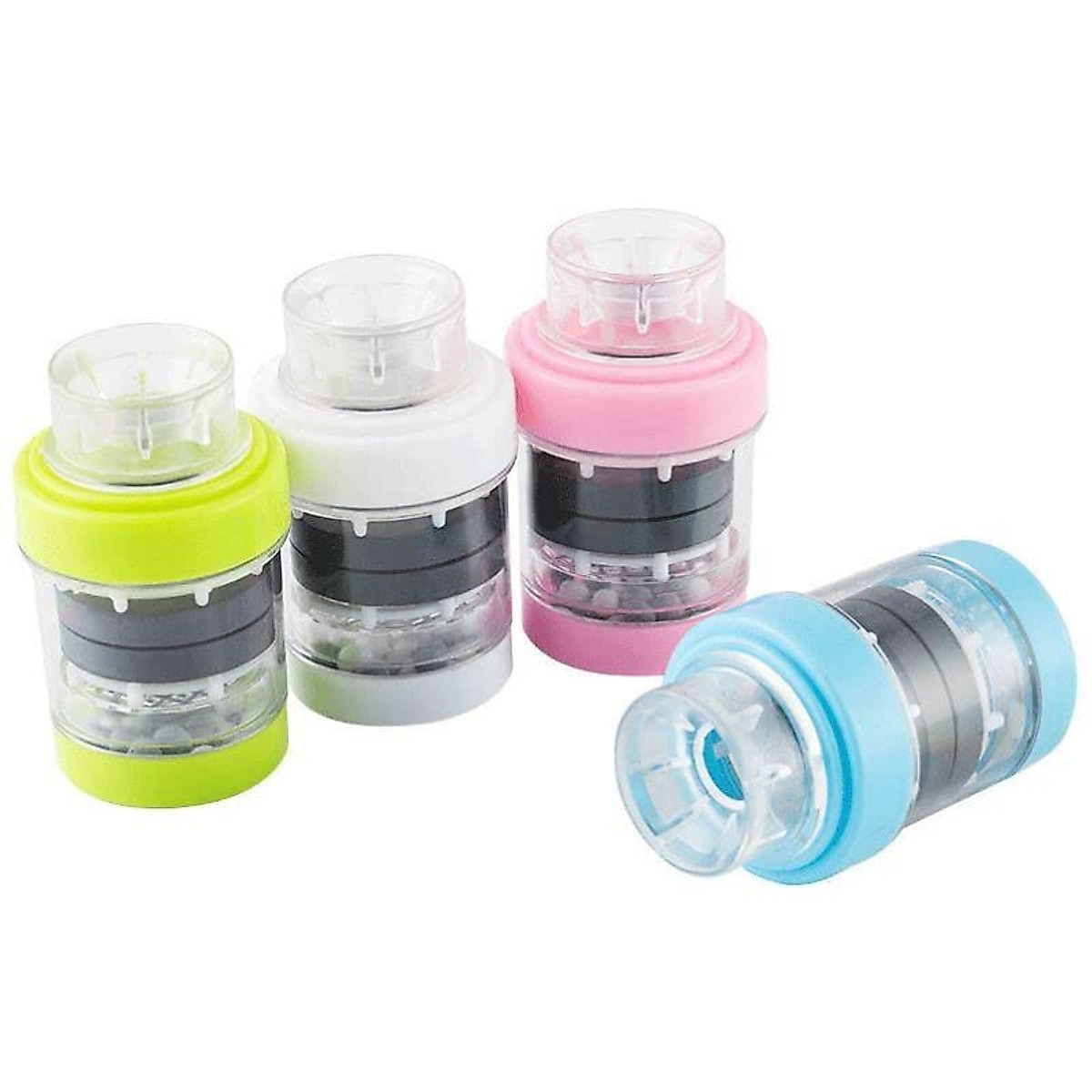 Kitchen Water Filter, Faucet Sprayer, 360 Rotating Faucet Water Filter, Splash Shower Tap Water Spray Water Saver, Telescopic Water-Saving Nozzle with Filter Faucet Fits Standard Faucets (Light Green)