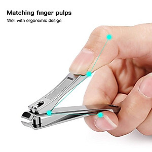 BESTOPE PRO Nail Clipper Set Professional Fingernail Clipper Toenail Clipper Slant Edge Nail Cutter with Metal Case Stainless Steel Sharp Nail Trimmer Set for Men and Women Black 3 Piece Assortment