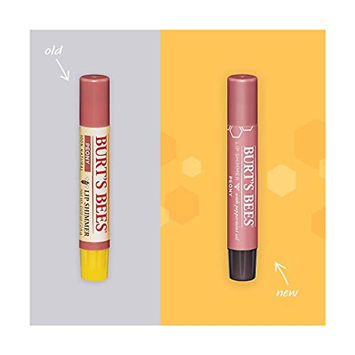 Burt's Bees 100% Natural Moisturizing Lip Shimmer, Peony - 1 Tube