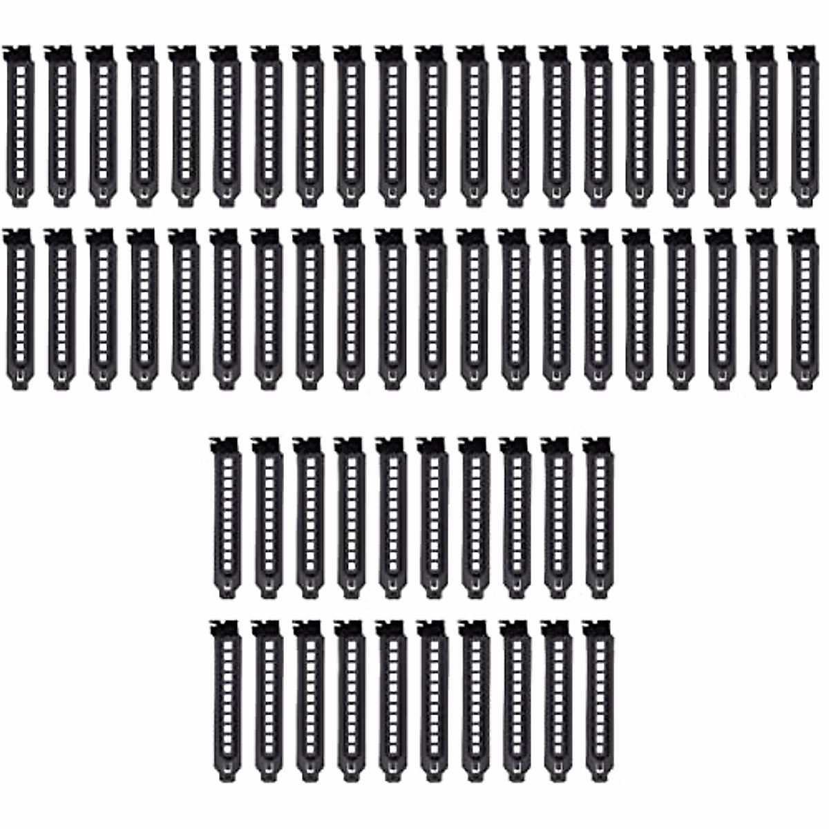 SOLUSTRE 60 PCS pci Blank Computer Chassis Block PCI Slot Cover Slot Cover for Computer Case Computer case Slot Covers PCI Plate Expansion Slot Cover gpu Metal -