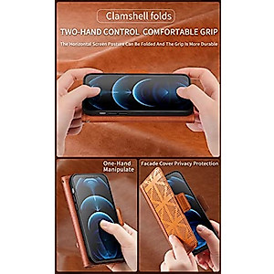 YukeTop Case for Oppo Reno2, PU Leather Flip Folio Wallet Cover, with Card Slots, Case Cover for Oppo Reno2.(Brown)