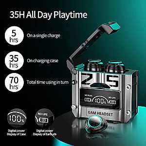 Fuhaiti Bluetooth Earbuds, Wireless Earbuds Bluetooth 5.3 Headphones with Charging Case Low Latency IPX7 Waterproof 35H Playtime Stereo Earphones in-Ear Built-in Mic Headset