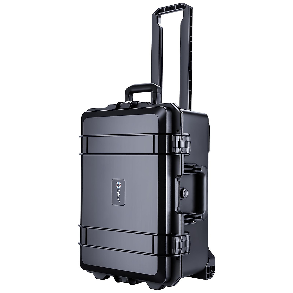 Lykus HC-5220 Waterproof Hard Case with Wheels and Customizable Foam, Interior Size 20.5x14.2x9.7 inch, Suitable for cameras, lenses, electronic equipment and more