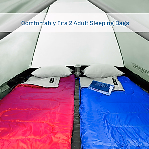 2 Person Camping Tent with Rain Fly and Carrying Bag - Lightweight Outdoor Tent for Backpacking, Hiking, or Beach Use by Wakeman Outdoors (Green)