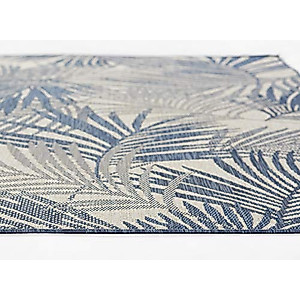 Momeni Riviera Transitional Indoor/Outdoor Area Rug, Blue, 2' X 3'