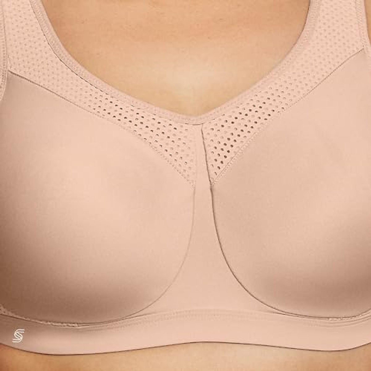 Full Figure Plus Size High Impact Wonderwire Sports Bra Underwire #9066 Café