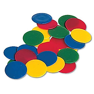 hand2mind Plastic Solid Bingo Chips, Chips for Games, Counting Manipulatvies, Game Chips, Math Counters for Kids, Counting Chips, Math Manipulatives, Math Bingo, Counters for Kids Math (Set of 200)