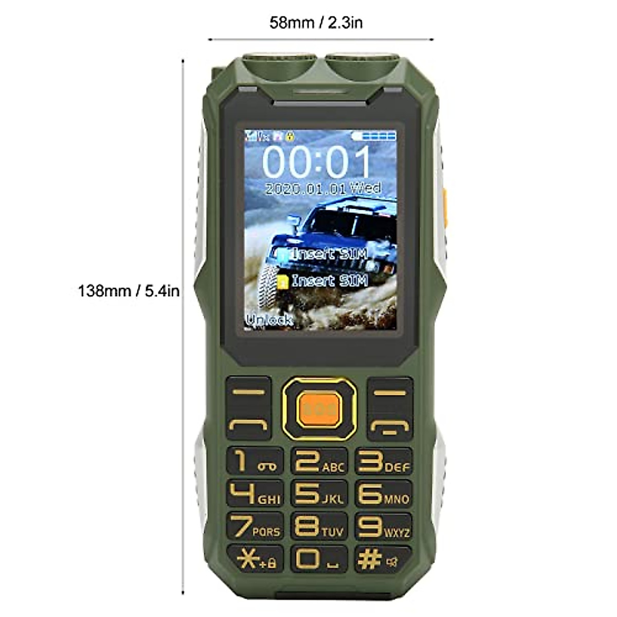 LBEC Unlocked Cell Phone, Unlocked Senior Phone, Stereo Surround Sound, Dual Sim, Messaging (Green)