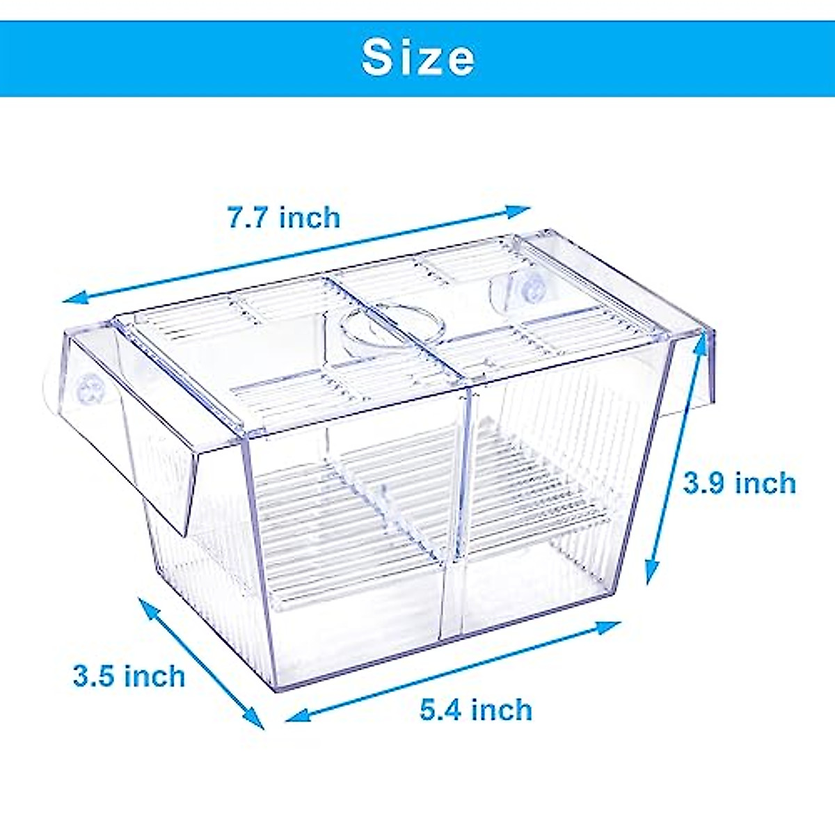 DaToo Fish Breeding Box Aquarium Holding Tank Transparent Fish Isolation Box Acclimation Hatchery Incubator Breeder Box for Baby Fish Betta Shrimp Clownfish Guppy