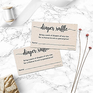 321Done Baby Shower Bundle: Diaper Raffle and Advice for Mom-to-Be - Kraft